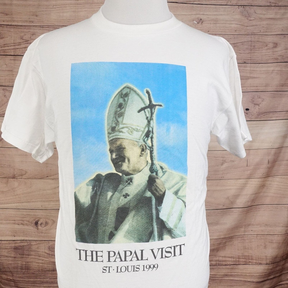 Vintage The Papal Visit The Pope St Louis 1999 90s Wh… - Gem